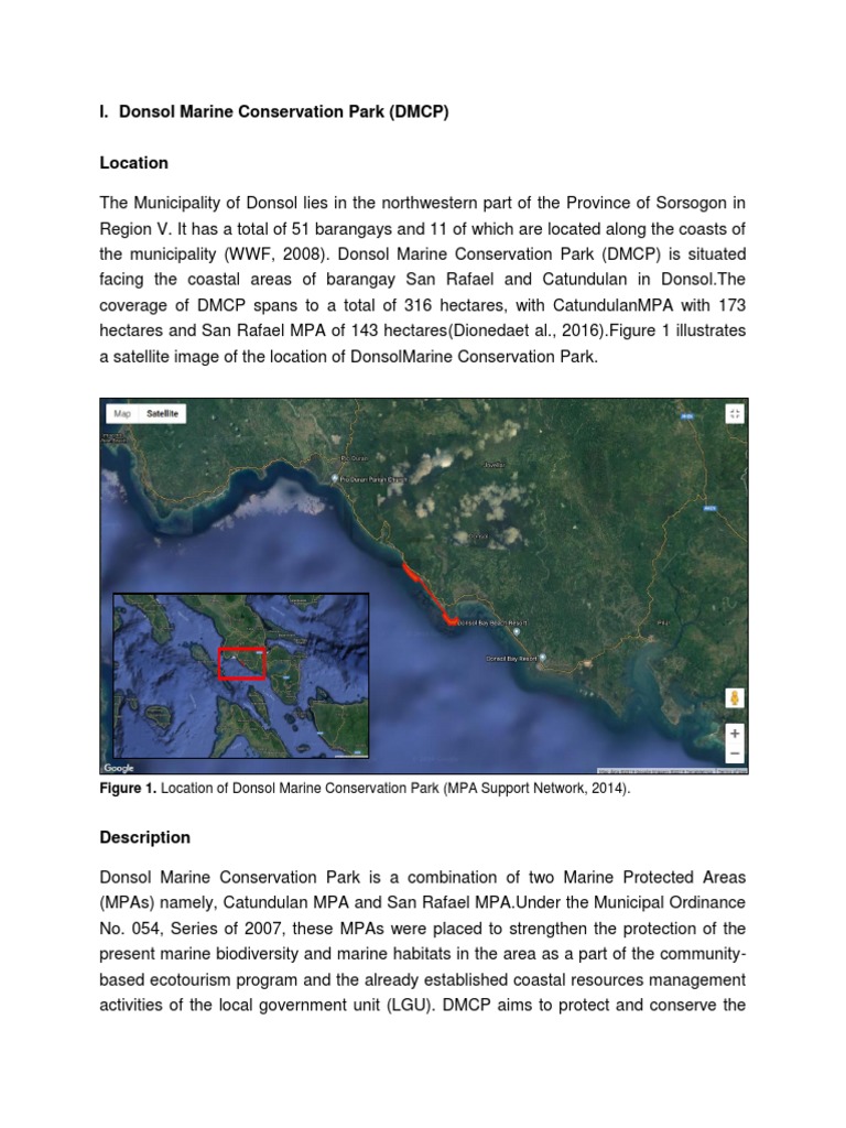 I. Donsol Marine Conservation Park (DMCP) | PDF | Conservation ...