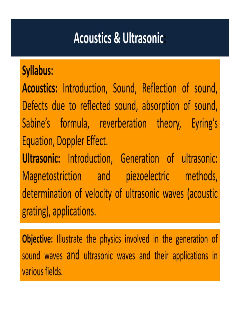 Acoustic and Ultrasound | Download Free PDF | Ultrasound | Sound