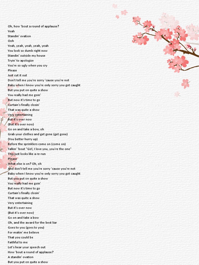 Take A Vow Lyrics | PDF