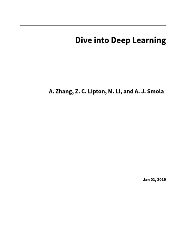 Dive Into Deep Learning | PDF | Computer Science | Cybernetics