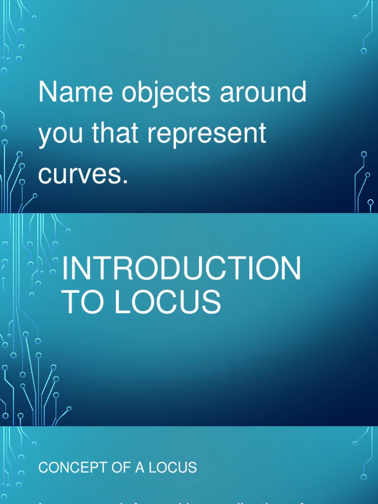 Understanding Locus and Conic Sections | PDF | Elementary Geometry ...
