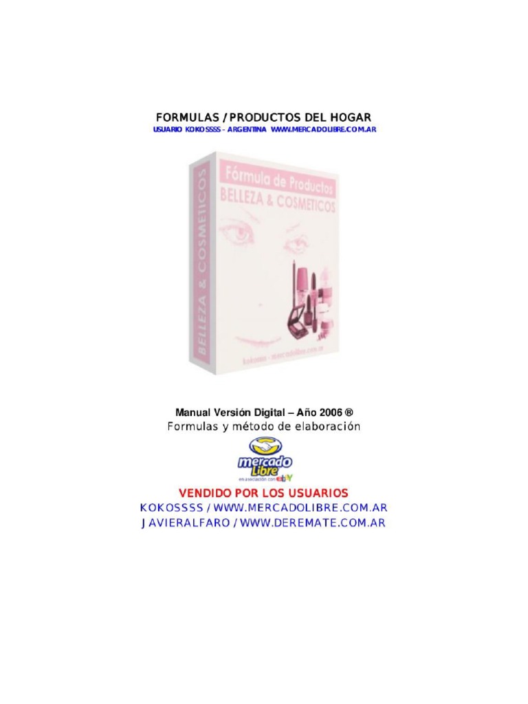 Formulas Cosmeticas | PDF