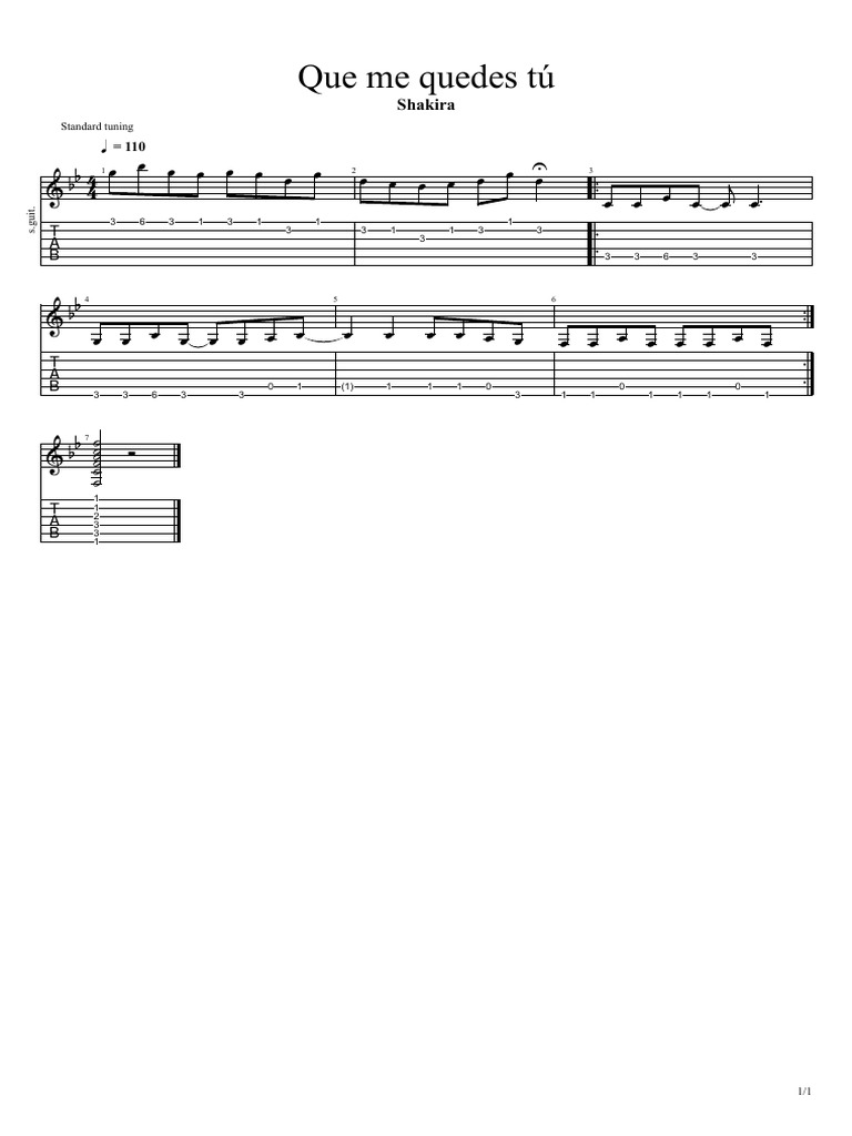 Que Me Quedes Tú, Intro | PDF | Canciones escritas