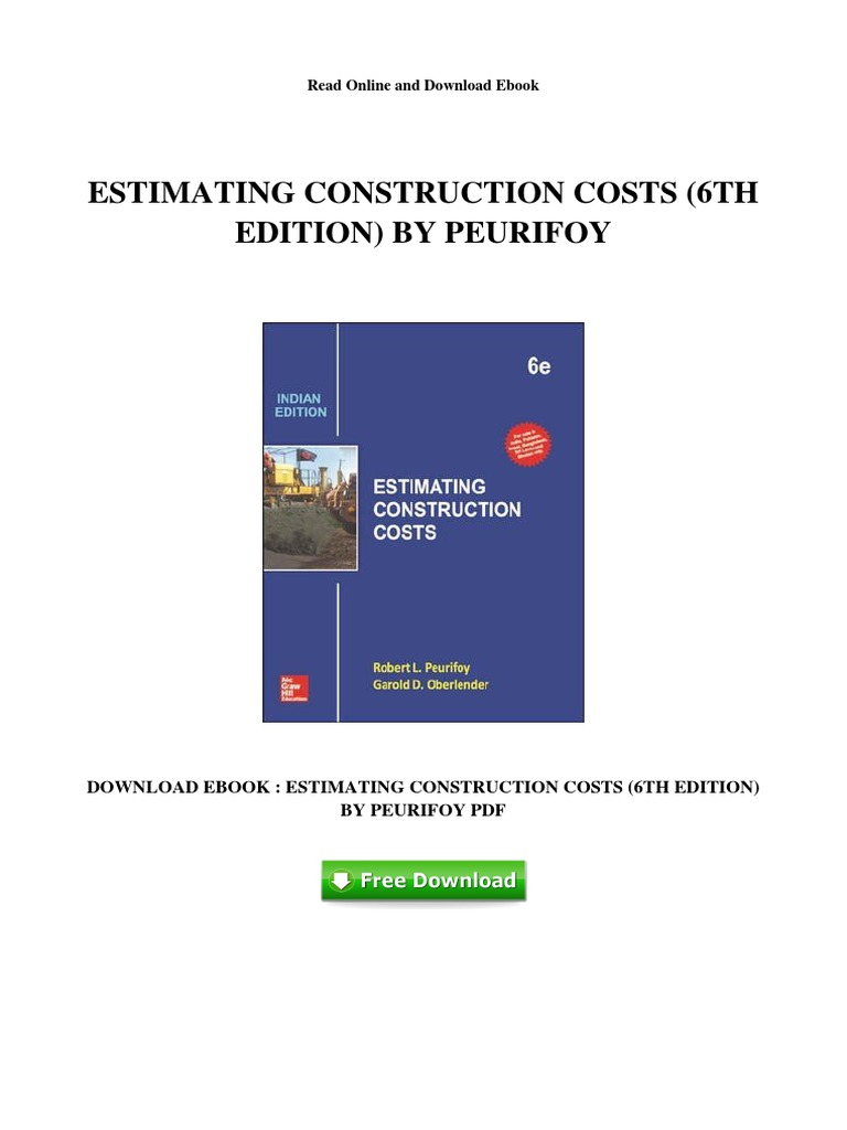 Estimating Construction Costs 6th Edition by P | PDF | Books | E Books