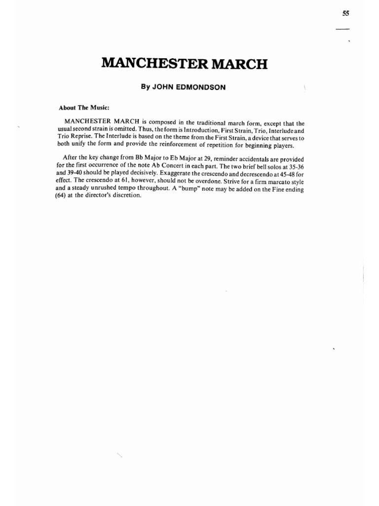 Manchester March | PDF