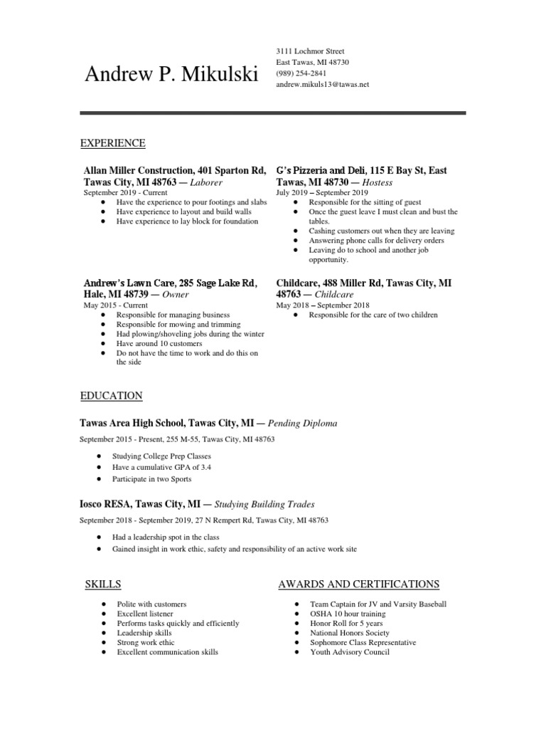 Andrew P. Mikulski: Experience | PDF | Business