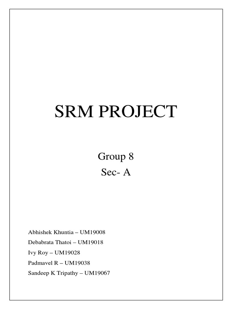 SRM Project | PDF | Travel