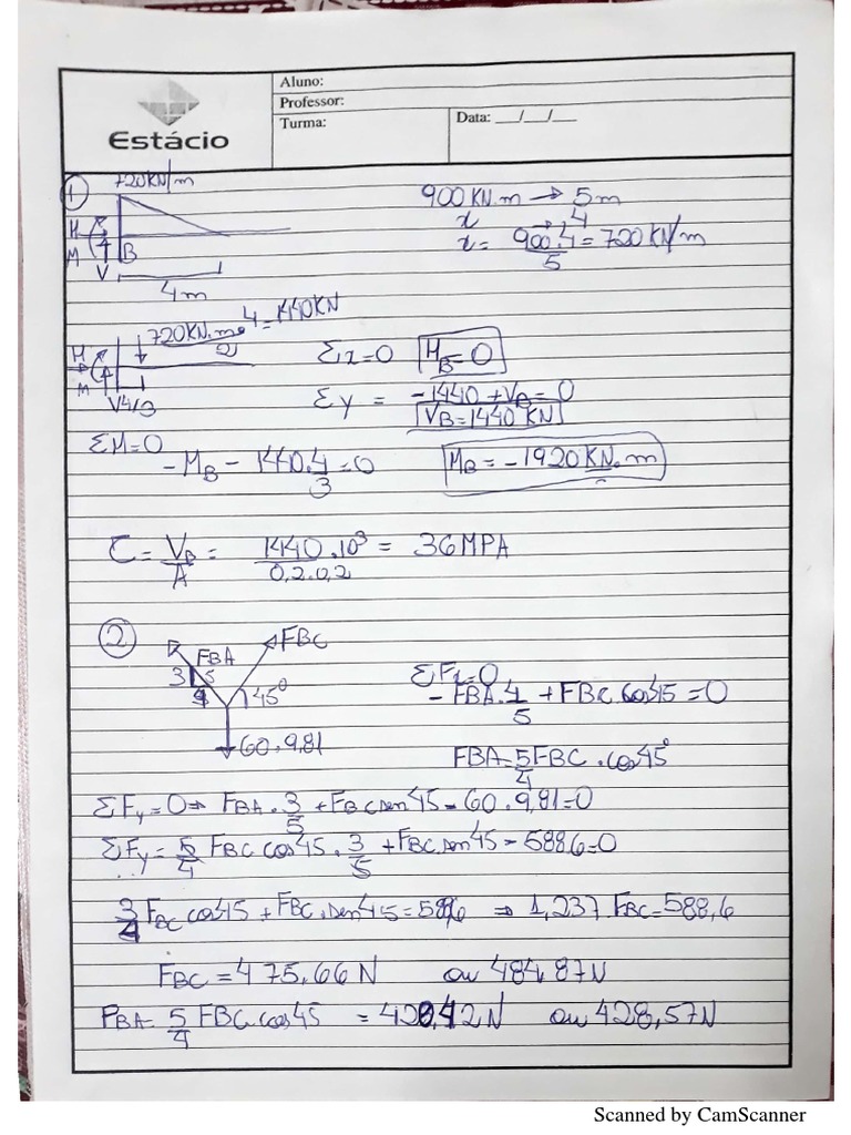 Prova Av1 Resmat | PDF