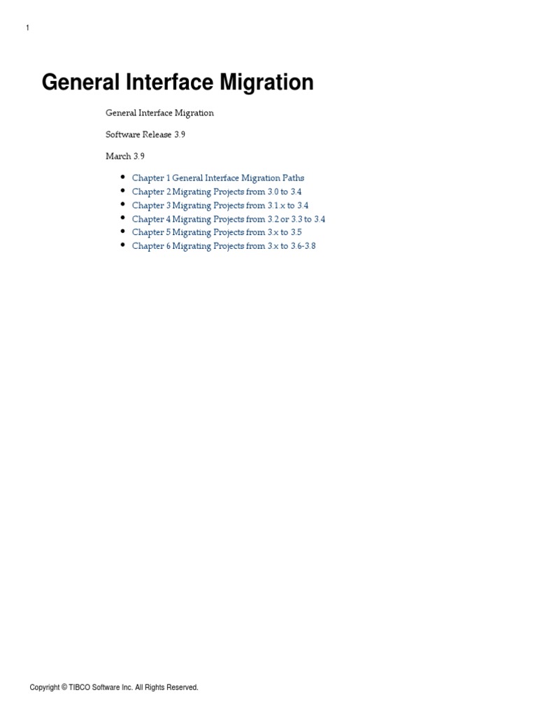 General Interface Migration Software Release 3.9 March 3.9 | PDF ...