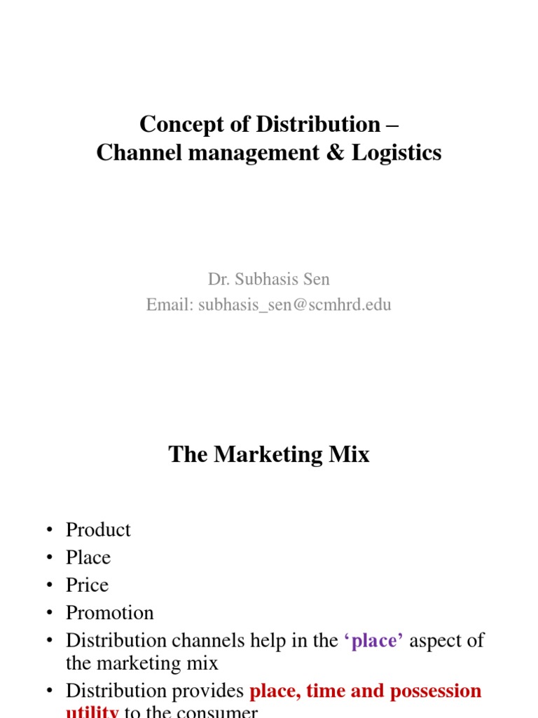 Concept of Distribution | PDF | Logistics | Retail
