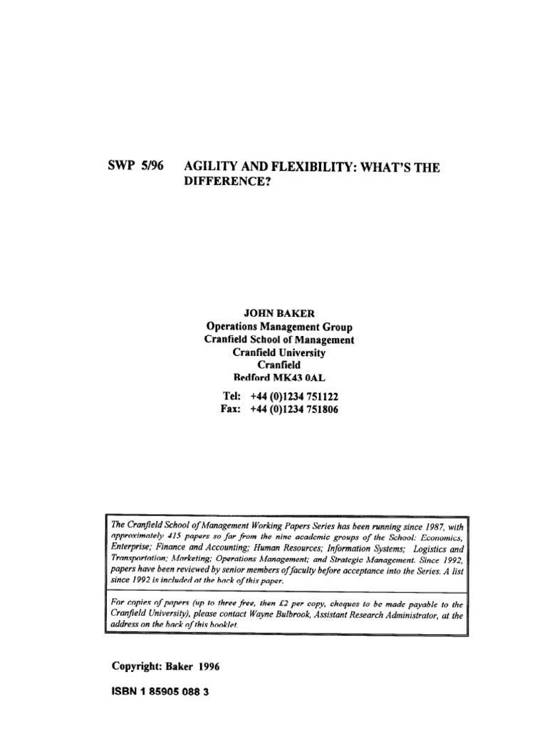 Agility Vs Flexibility | PDF | Strategic Management | Business Process
