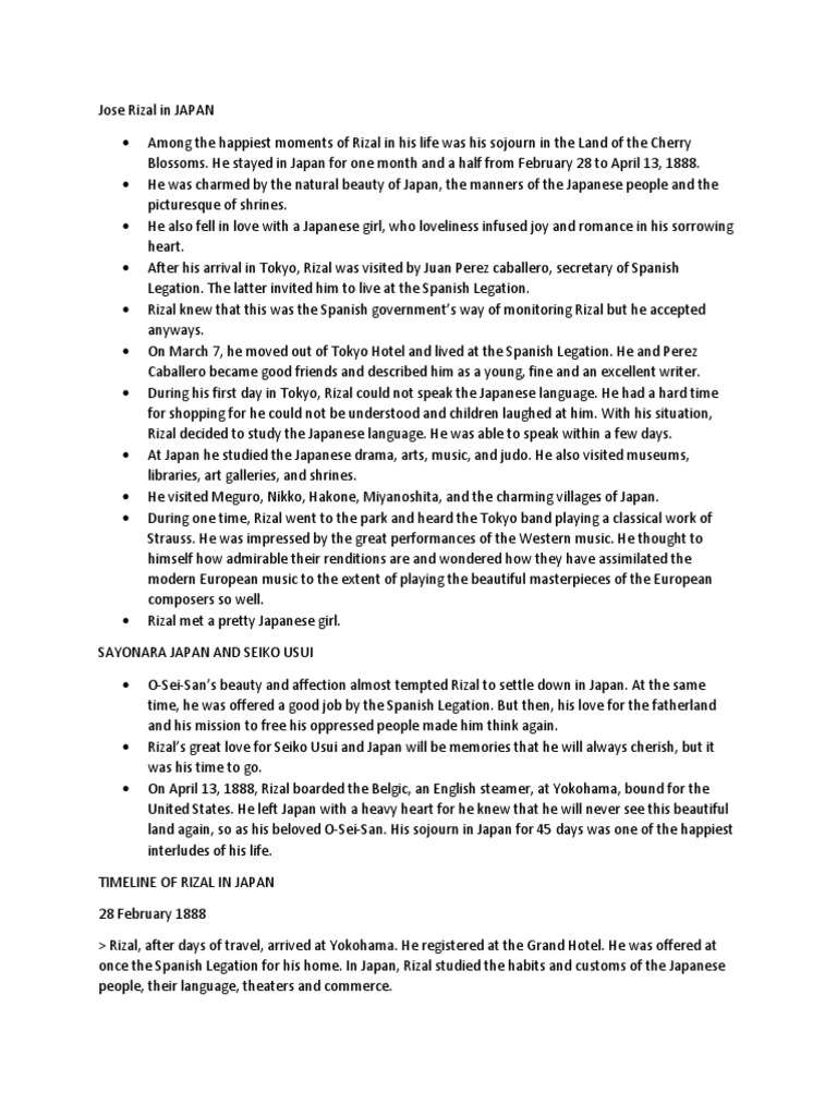 Jose Rizal in JAPAN | PDF