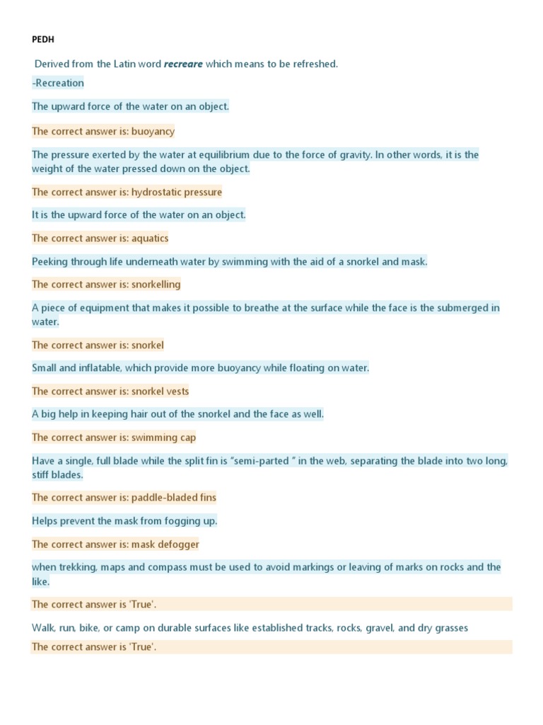 Amaoed Grade 12 Pe2 | PDF | Scuba Diving | Snorkeling