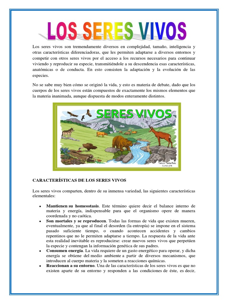 Los Seres Vivos | Vida | Organismos