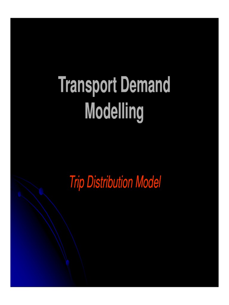 Trip Distribution | PDF