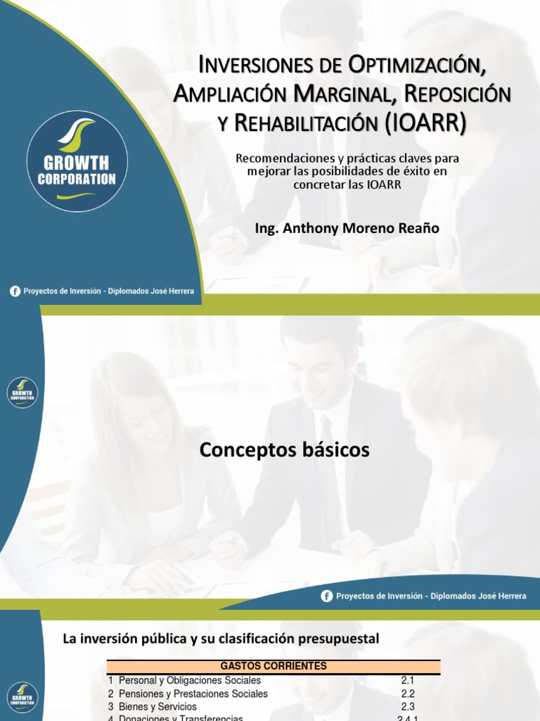 Presentación PPT - Identificación de Las IOARR PDF | PDF | Inversiones ...