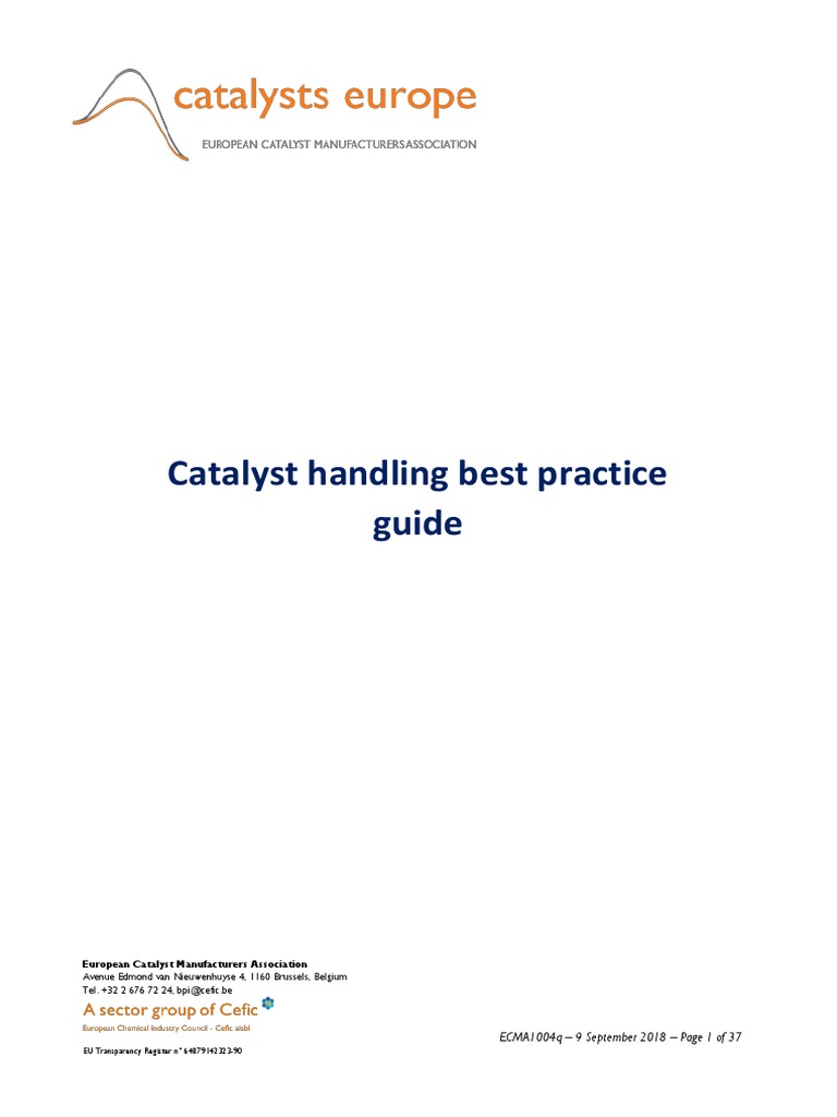 ECMA1004q - Catalyst Handling Best Practice Guide | PDF | Personal ...