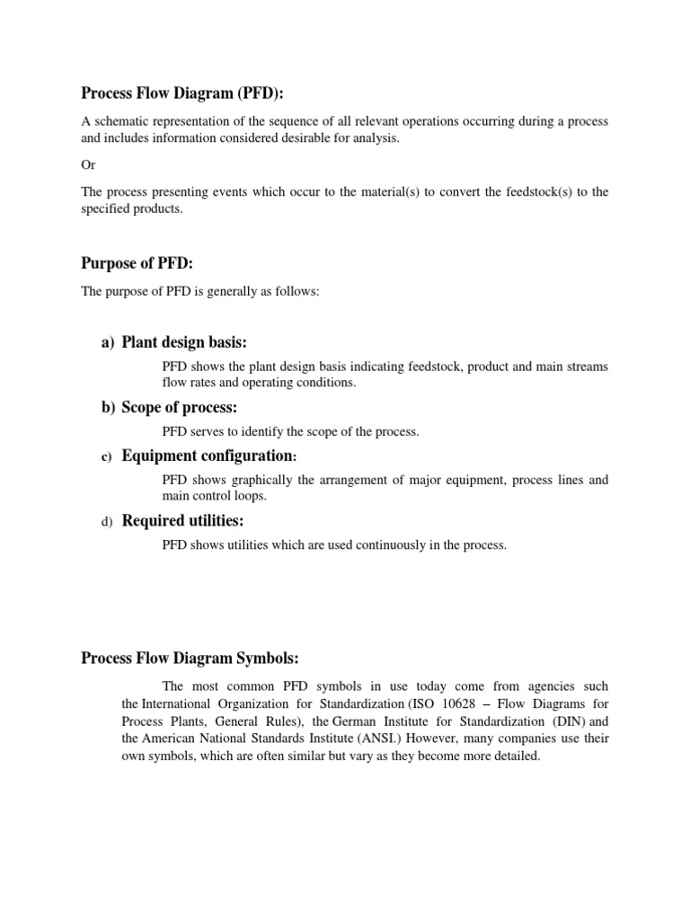 Process Flow Diagram (PFD)