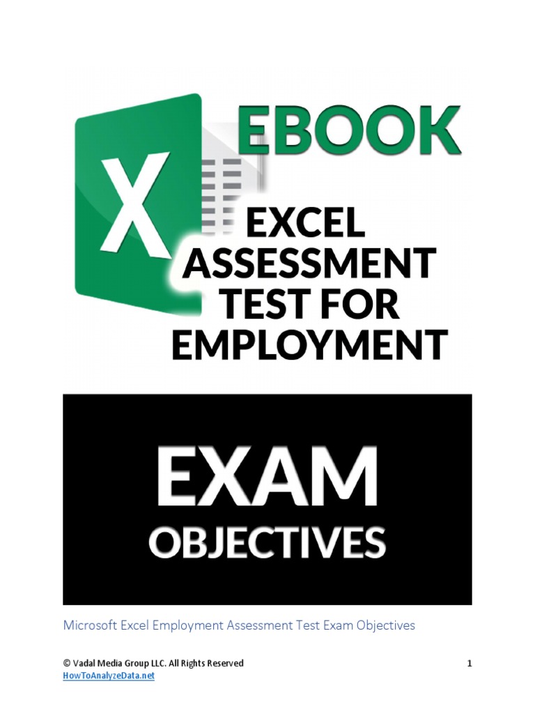 Excel Assessment Test Objectives | Download Free PDF | Microsoft Excel ...