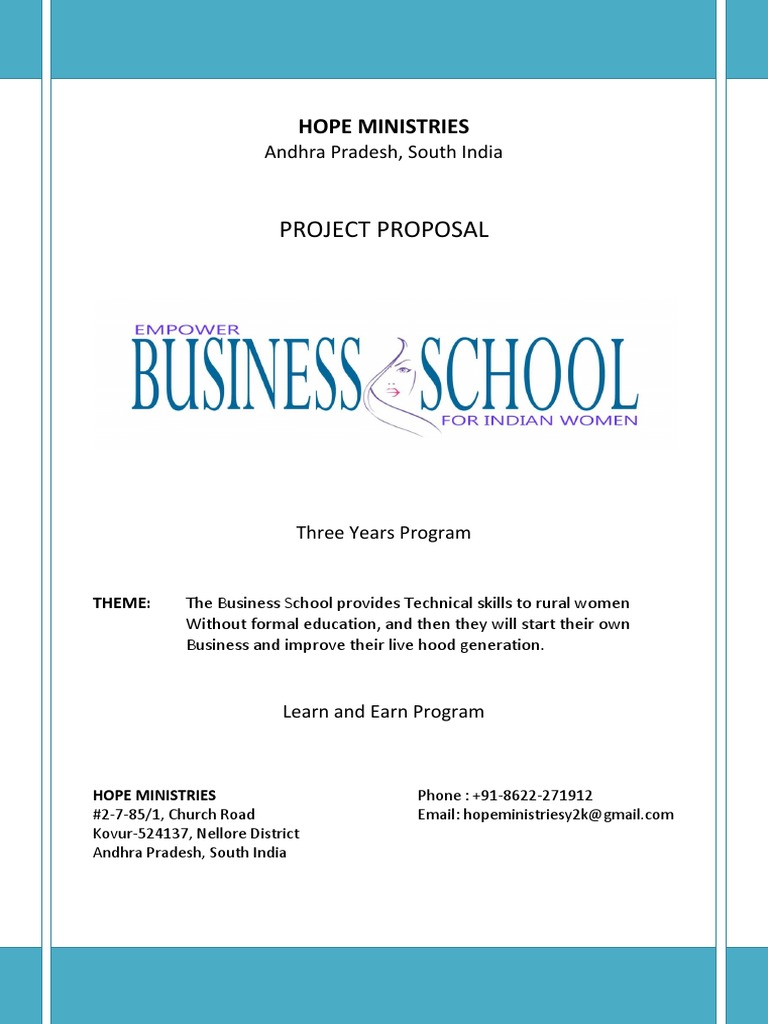 Project Proposal: Hope Ministries | PDF | Sewing Needle