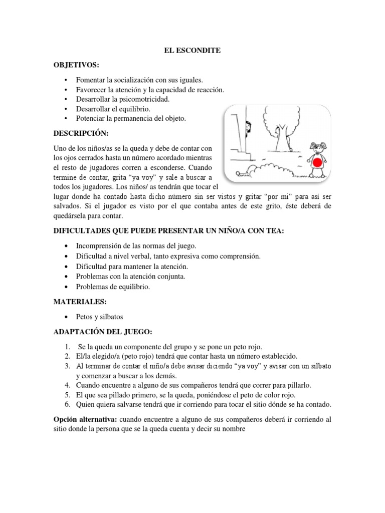 El Escondite | PDF | Juguetes | Ocio