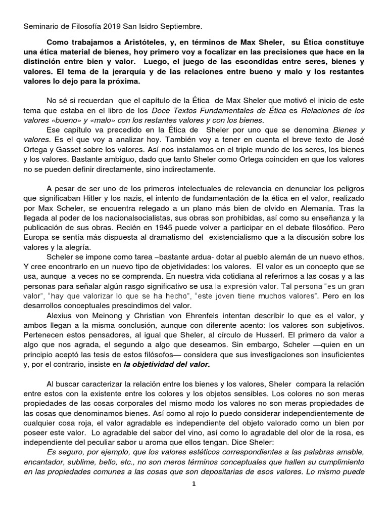 Ética de los valores en Max Scheler | PDF | Intuición | Immanuel Kant