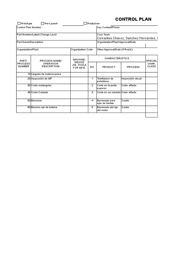 Control Plan | PDF | Engineering | Business