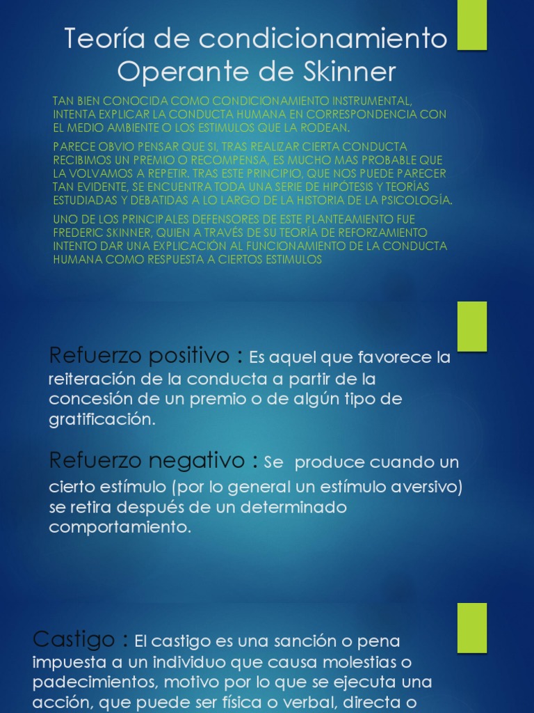 Teoría de Condicionamiento Operante de Skinner | PDF | Filosofía