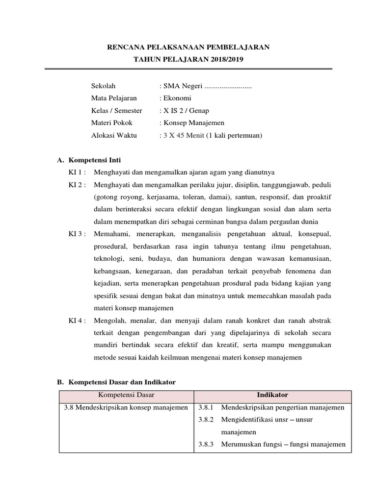 Contoh RPP Microteaching | PDF