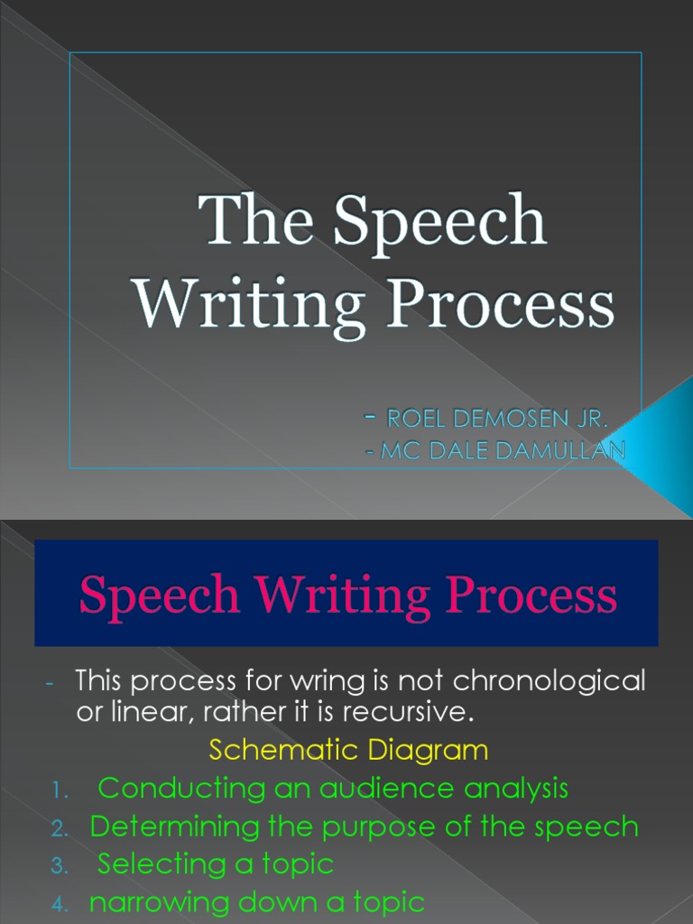 The Speech Writing Process.... Jra | PDF | Public Speaking | Audience
