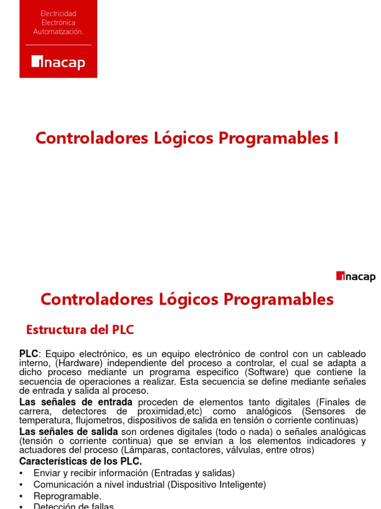Controladores Lógicos Programables I | PDF | Controlador lógico ...