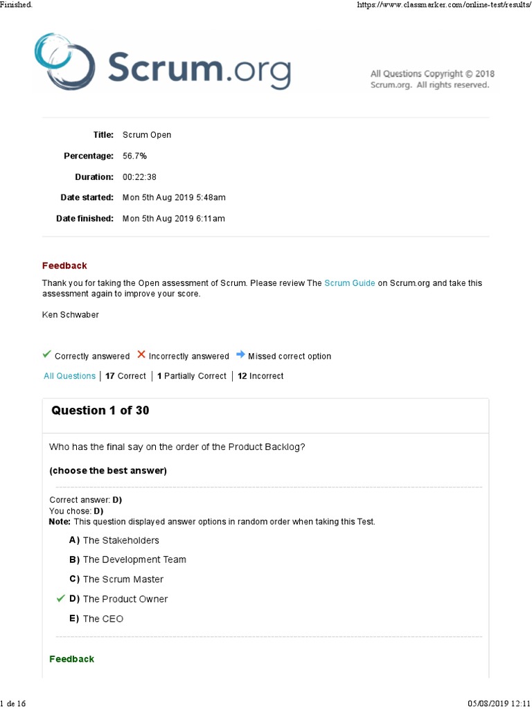 Test PDF | Download Free PDF | Scrum (Software Development) | Cognition