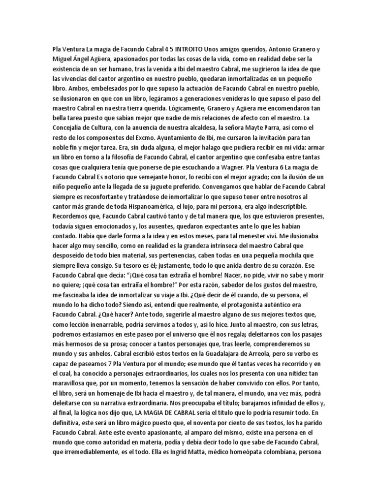 La Magia de Facundo Cabral | PDF | Amor | Felicidad