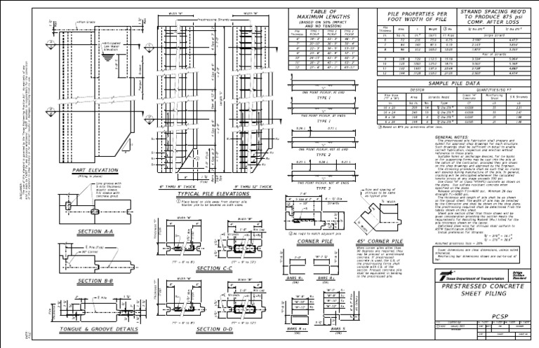 Precast Concrete Sheet Pile Design | PDF | Civil Engineering | Economic ...