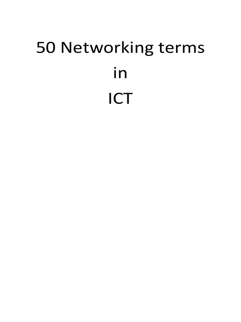 50 Networking Terms | PDF | Asynchronous Transfer Mode | Computer Network