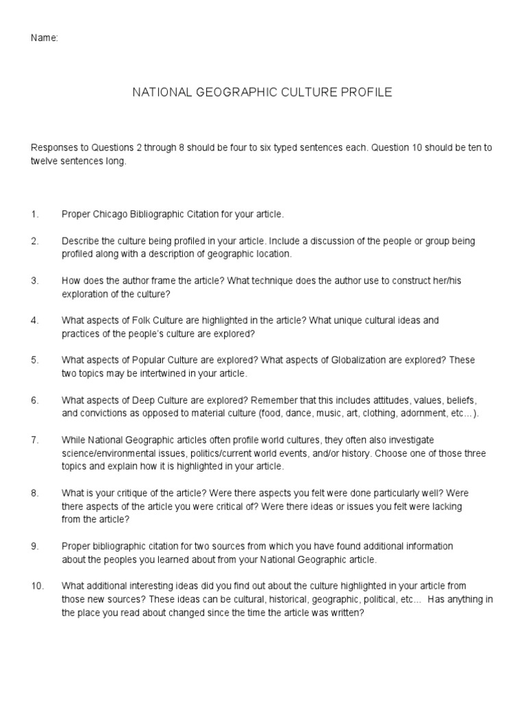 National Geographic Template | PDF