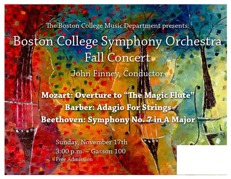 Boston College Orchestra Fall Concert | PDF | Art