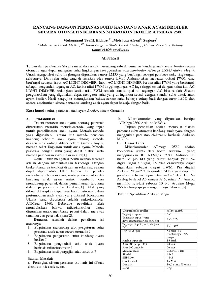 Pengatur Suhu Kandang Ayam Otomatis | PDF Pengatur Suhu Kandang Ayam Otomatis | PDF
