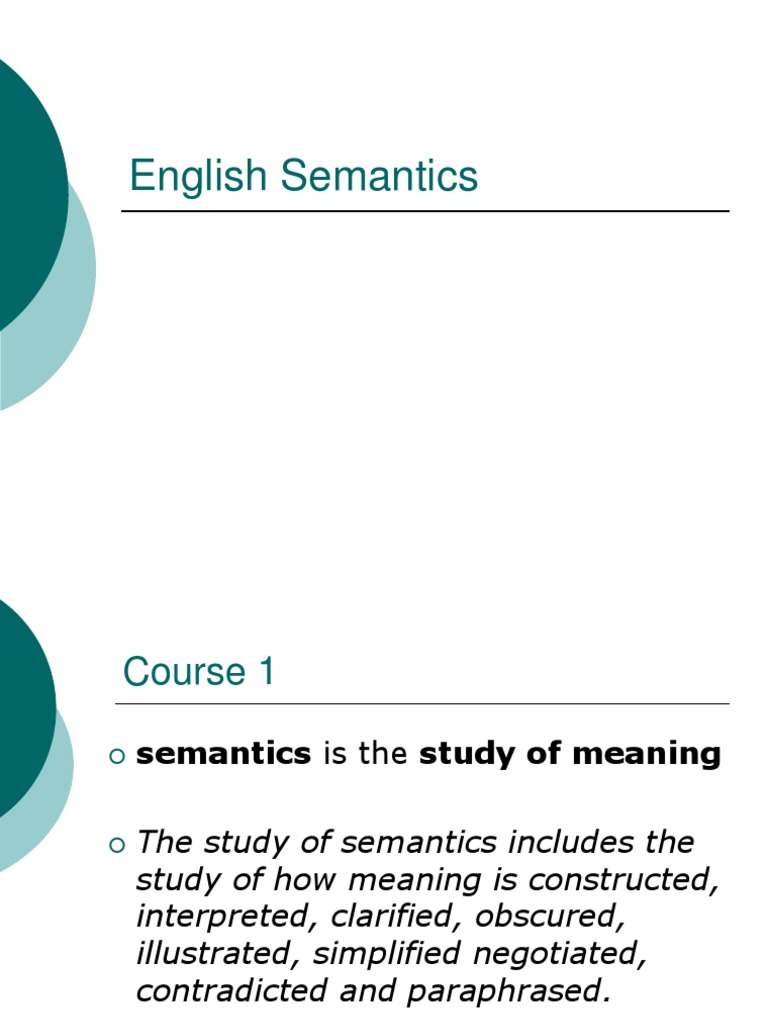 English Semantics Pdf Semantics Proposition