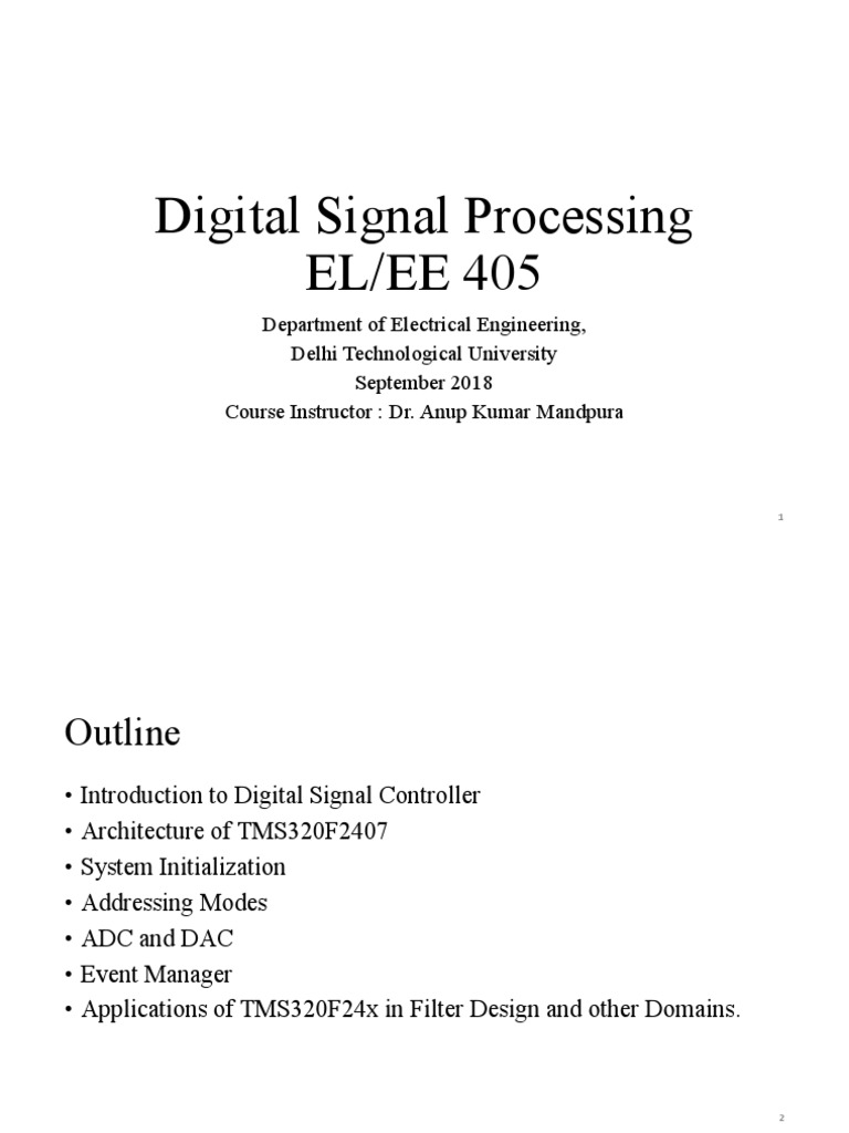 DSP | PDF | Digital Signal Processor | Microcontroller
