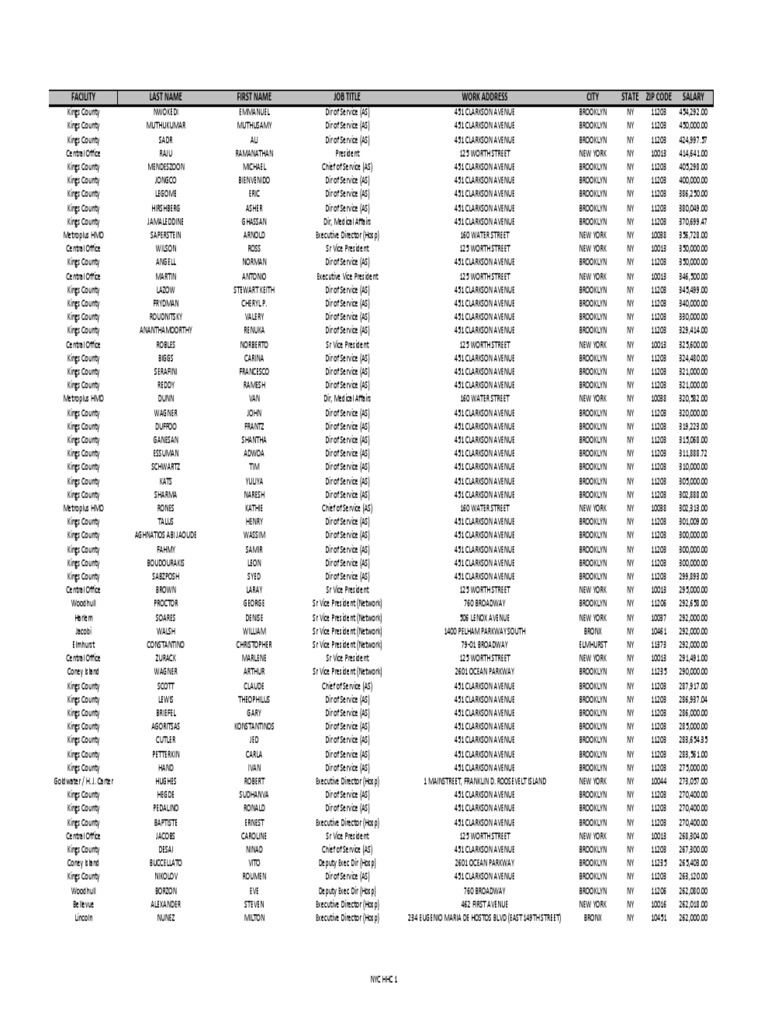 40620 Police Data and Salary | Brooklyn | Political Office Holders