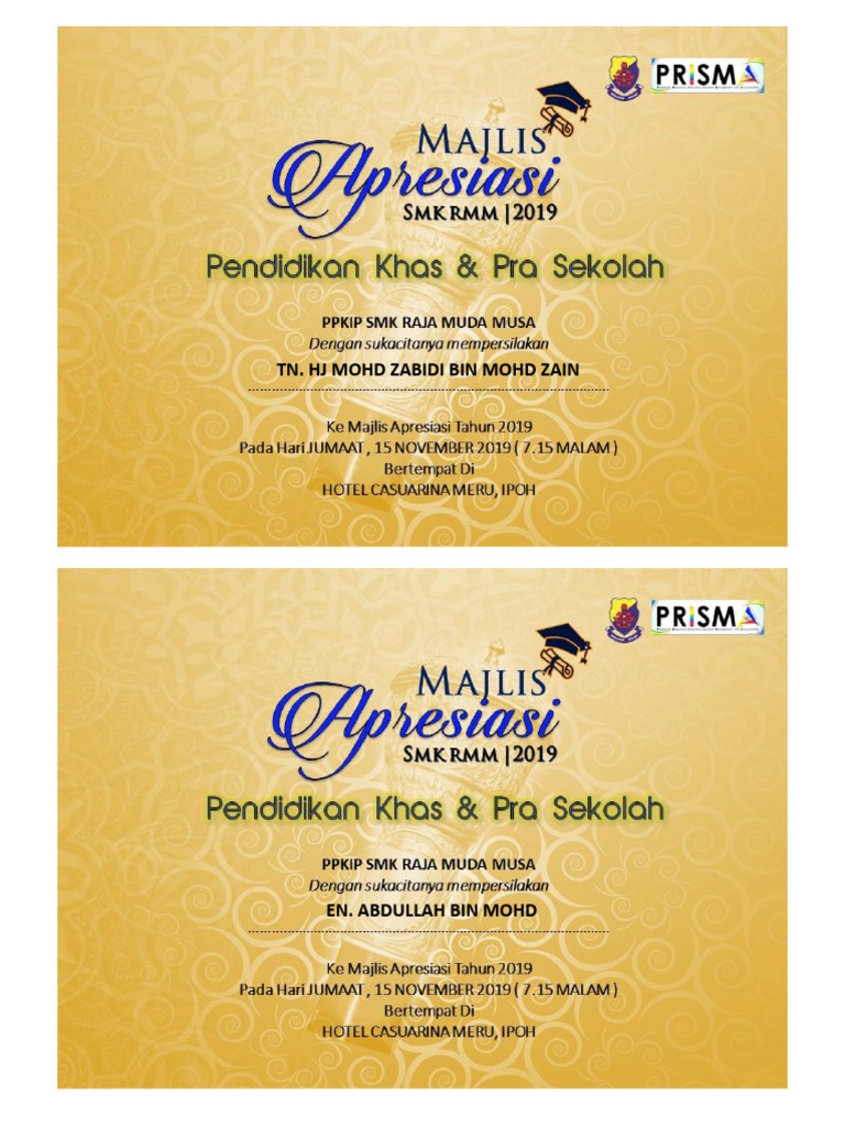 Kad Jemputan APRESIASI | PDF