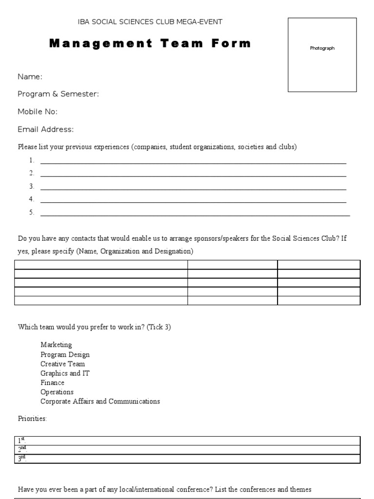 IBA Social Sciences Club Event Form | PDF | Communication