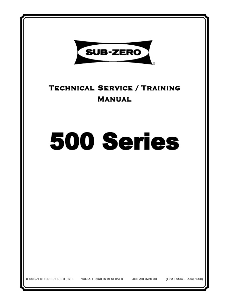 Sub-Zero 500 Service Manual PDF | PDF | Refrigerator | Door