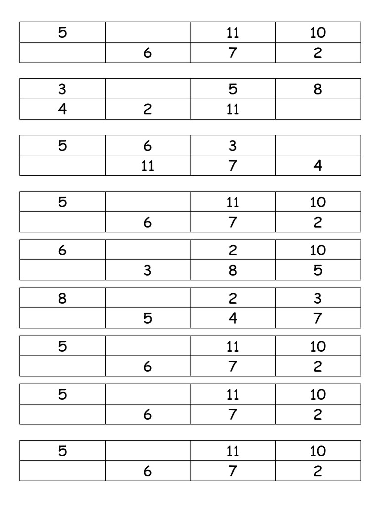 Bingo de Ecuaciones Básicas | PDF