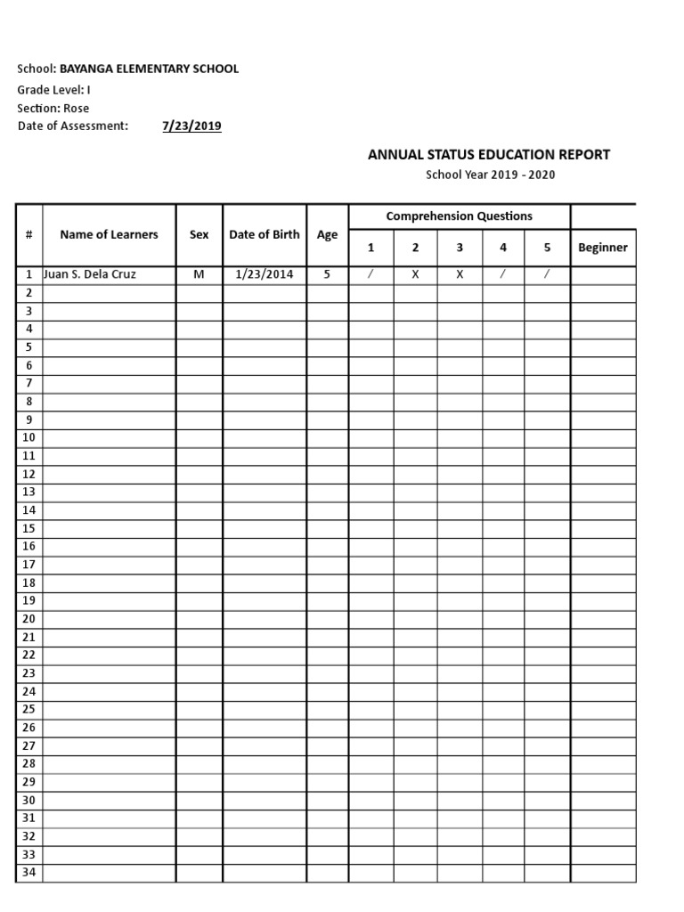 Automated Reading Assessment Report | PDF