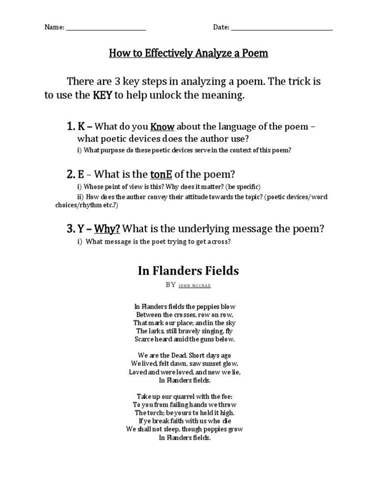 How To Effectively Analyze A Poem There Are 3 Key Steps in Analyzing A ...