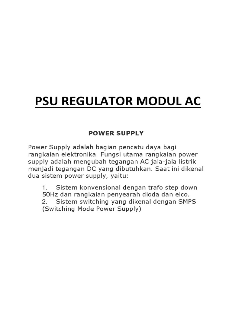 PSU Modul Ac | PDF