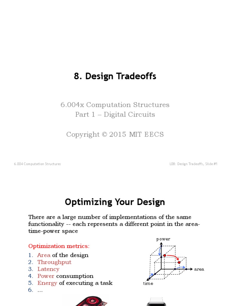Design Tradeoffs: 6.004x Computation Structures Part 1 - Digital Circuits | PDF | Mosfet | Cmos