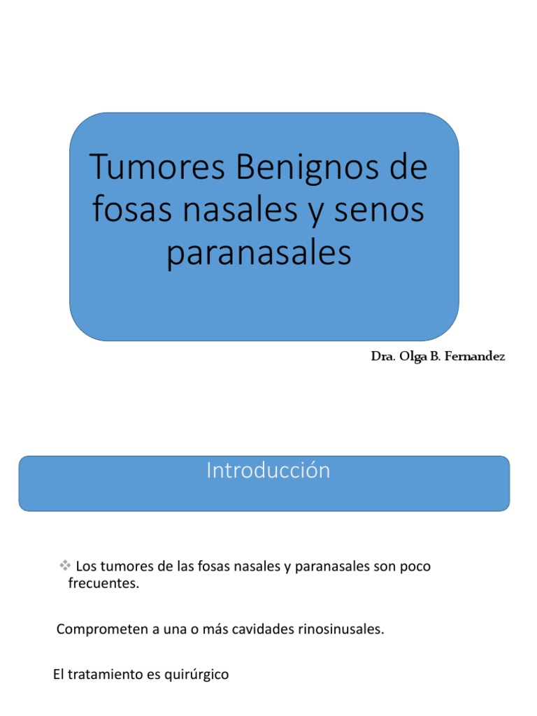Tumores Benignos de Fosas Nasales | PDF | Neoplasias | Epitelio